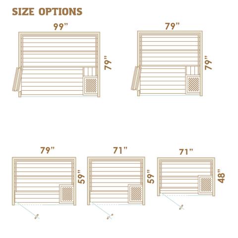 Auroom Lumina Cabin Sauna Kit | Steam Sauna Bath